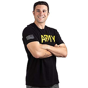 Army PT Style Shirt | U.S. Military Physical Training Infantry Workout T-Shirt-(BlackCot,XL)