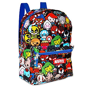 Avengers Backpack with Lunch Bag - Bundle with 16” Avengers Backpack for Boys 8-12, Avengers Lunch Box, Water Pouch, Avengers Stickers, More | Marvel Avengers Backpack with Lunch Box
