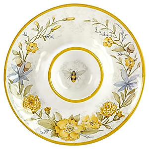 Certified International Bee Sweet 3 Piece Melamine Hostess/Serving Set, Multicolor, Large