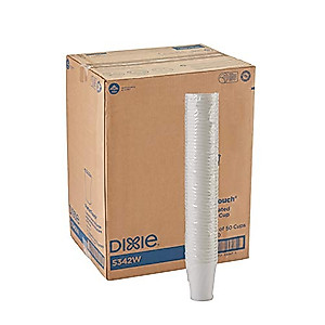 Dixie PerfecTouch 12 oz. Insulated Paper Hot Coffee Cup by GP PRO (GEORGIA-PACIFIC), White, 5342W, 1,000 Count (50 Cups Per Pack, 20 Sleeves Per Case)