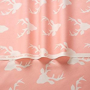 Art Gallery Hello Bear Buck Forest Light Pink, Fabric by the Yard