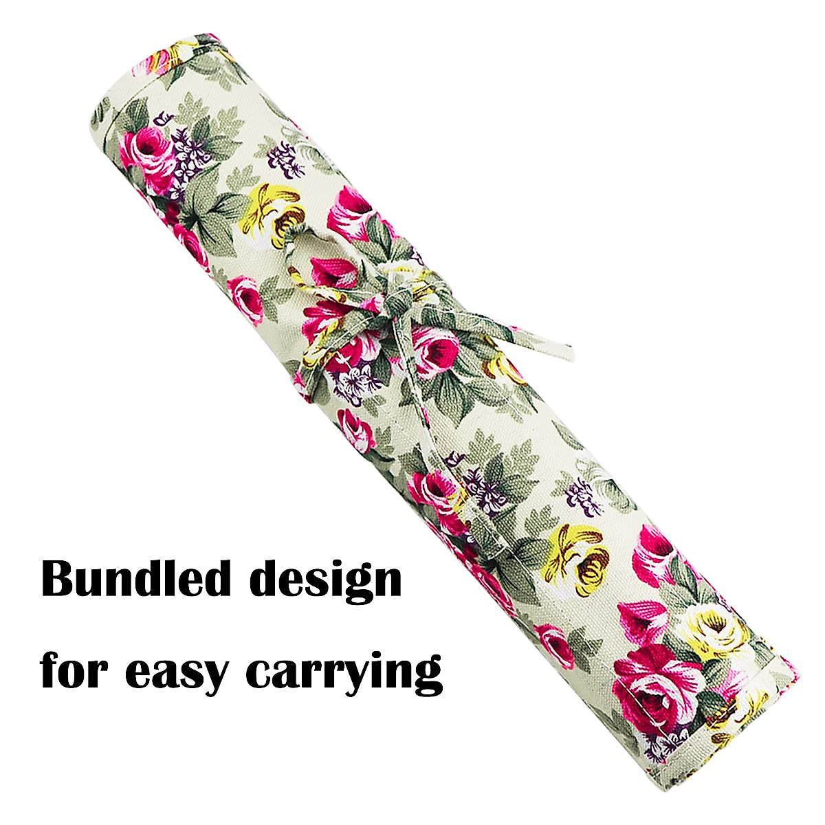 YOLUFER 22 Slot Canvas Art Paint Brush Holder Canvas brush pouch Watercolor Paintbrushes Roll-Up Case Bag for Artist Watercolor Oil Paint Brush