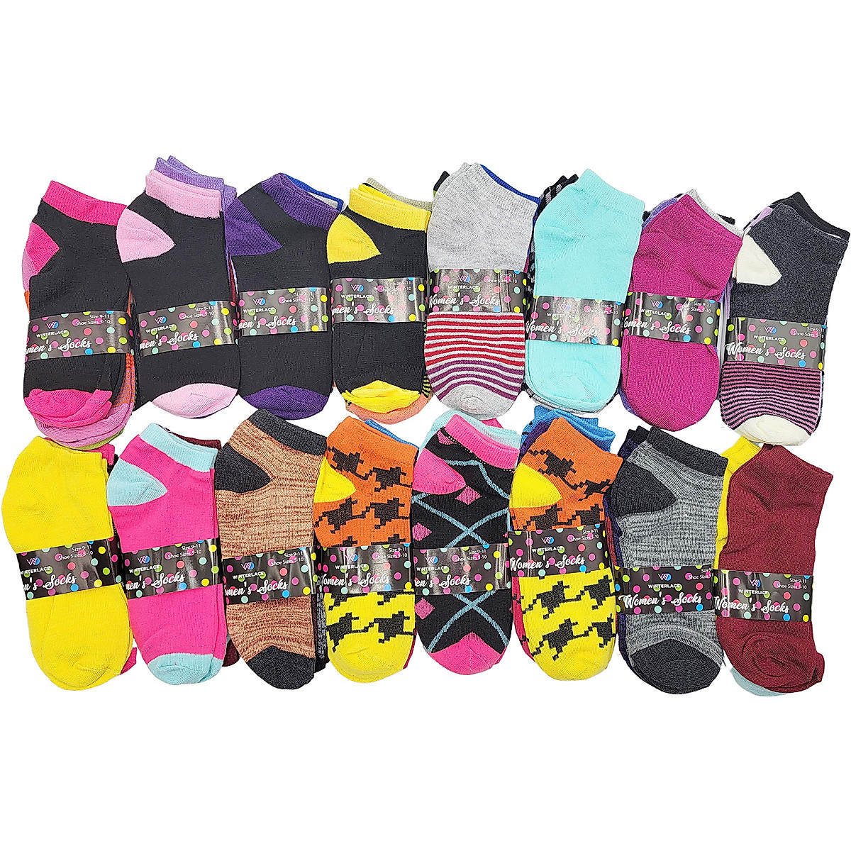 48 Pairs Womens Low Cut Ankle Socks, Comfortable Lightweight Breathable Athletic Bulk Pack Wholesale