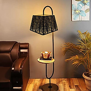 Royxen 2 Pack Modern Lamp Shades Metal Lampshade for Table Lamp and Floor Light (Square Trees)