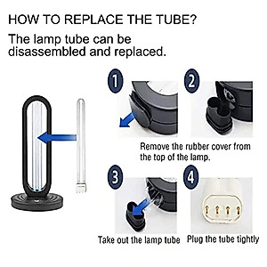 UV Light Tube Ozone Sanitizer Bulb Ultraviolet Lamp Quartz Type 38W