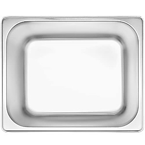 JAPCHET 4 Pack Stainless Steel Steam Pan 1/2 Size, Anti-Jam Steam Table Pan, Hotel Pans Half Size Restaurant Buffet Trays for Catering, 6 Inch Deep
