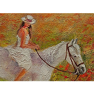 SOLD Wildflowers by the Fence, Girls And Their Animals By Internationally Renown Painter Yary Dluhos.