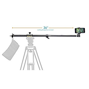 Glide Gear OH 50 DSLR Camera/iPhone Photo Video Overhead Heavy Duty Metal Mount Stand Adjustable 36" Pole Tripod Extension Arm Stand w/Ball Head