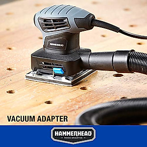 Hammerhead 2.0-Amp 1/4 Sheet Palm Sander with 12pcs Sandpaper– HAPS020