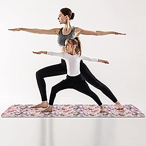 Yoga Mat, Yoga Mats for Home Workout, Workout Mat, Exercise Mats, Pilates Mat, Valentine's Day Roses Stacked Picture