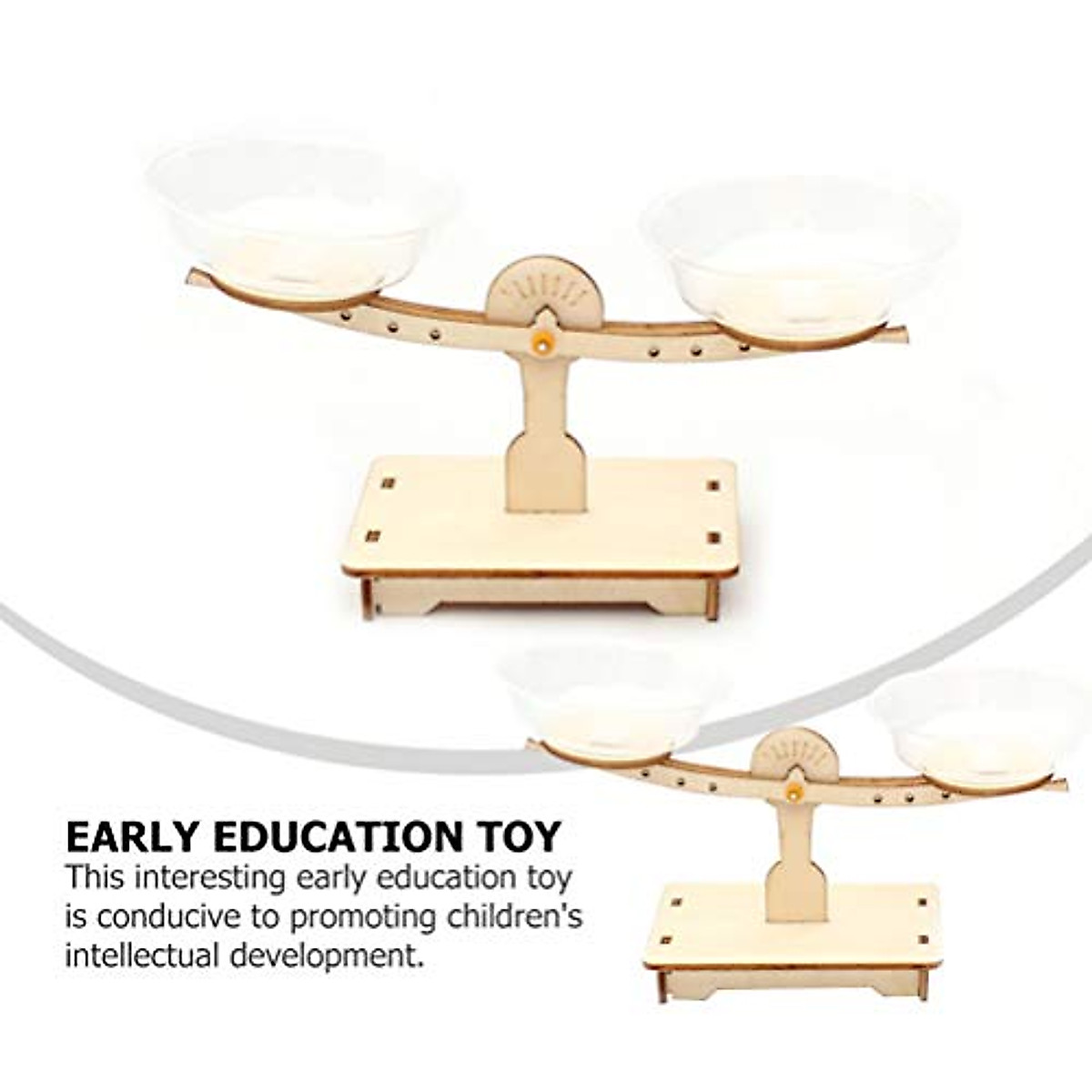 Baluue Wooden Balance Scale Toy Montessori Math Materials Preschool Educational Learning Development Toys for Children Students
