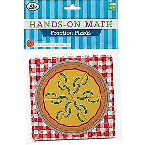 Didax Educational Resources Hands-On Math Fraction Pizzas, 6 pcs