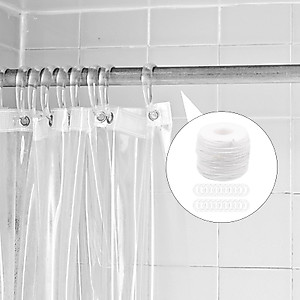 Uonlytech Curtain Accessories White Curtain Roman Window Shades White Blinds 1 Set Blinds Lifting Rope Roman Ring Replacement Roman Blind Curtain String Roman Shade Repair Roman Shade Kit