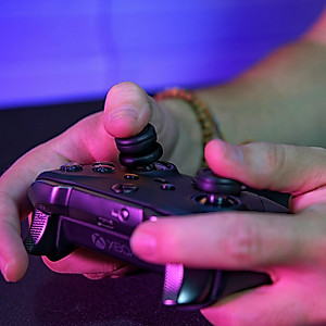 Setex Gecko Grip, 2 High Rise Thumbstick Grip Covers, for PlayStation PS5, PS4, Xbox One, Switch Pro, Steam Deck, Anti-Slip Microstructured Analog Stick Thumb Grips, Black, Covers Only