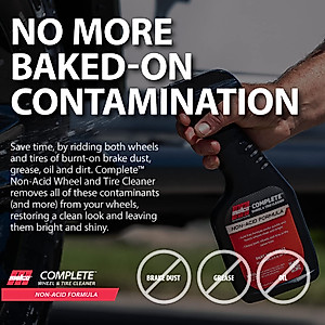 Malco Complete Wheel & Tire Cleaner – Fast Acting, Non-Acid Formula/Removes Dust, Grease, Oil, and Dirt from Entire Wheel / 22 oz. (122922)