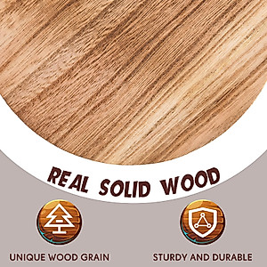 Geetery 4 Pcs Wooden Risers for Display Wood Pedestal Stand Mini Tray Stand Round Wooden Pedestal Holder Rustic Riser for Decor Tiered Tray Decor Home Kitchen, 4 Size(Light Brown)