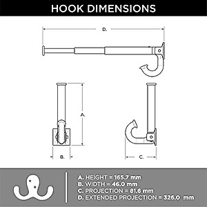 Franklin Brass Satin Nickel Square Extend-a-Hook
