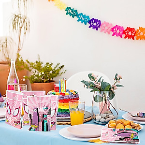 Andi Cppss Pink Spider Party Bags - 50PCS Pink Spider Party Gift Bags for Kids, Plastic Goodies Bags with Handle for Pink Spider Theme Party Supplies, Baby Show Birthday Party Treat Candy Snack Bags