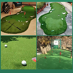cghhome Golf Practice Blanket, 1 * 3M Fast Grass Slope Training Blanket, Home Chipping Practice Machine Mini Green, Professional Golf Training Equipment