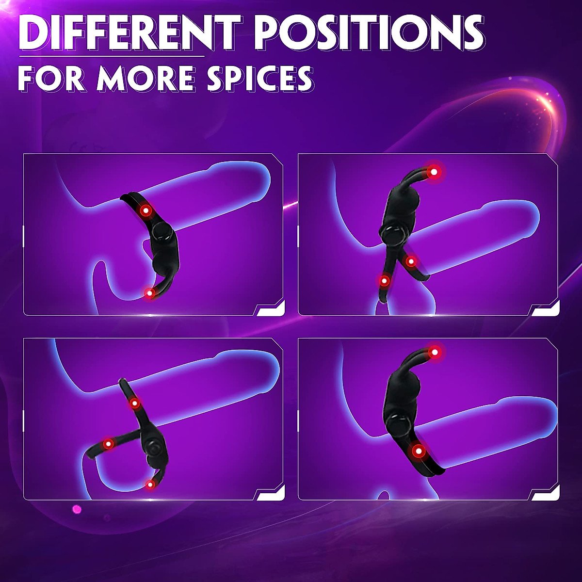 Vibrating Cock Ring Sex Toy - Male Sex Toys for Men Vibrator Double Penis Ring Couples Sex Toys Adult Toys Mens Sex Toys with Rabbit Ears 10 Vibration Modes Adult Sex Toys for Couples Female Women