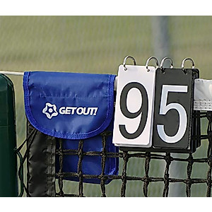 Get Out! Over Net Portable Tennis Game Score Keeper, Numbered Score Board Cards Tracker 0-9 Flip Scorecard Scorekeeper