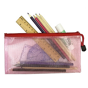 DoTebpa 25 Pcs 5 Colors Small Plastic Zip Document,Clear Plastic Pouch with Zipper for Receipt,Check,Pencil,Mini Tool