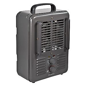 Comfort Zone Electric Portable Milkhouse Style Utility Space Heater with Adjustable Thermostat, Overheat Protection, and Safety Tip-Over Switch, Ideal for Garage or Greenhouse, 1,500W, CZ798