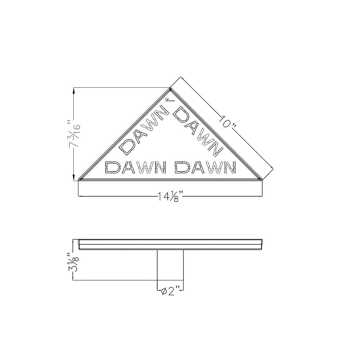 Dawn TDA131004 Contemporary Triangle Shower Drain