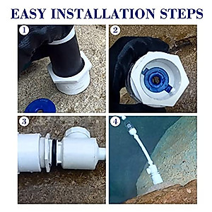 Funmit 9-100-9001 Universal Wall Fitting Connector Assembly Compatible with Polaris 180 280 280 380 3900 Sport and 480 Pro Automatic Pool Cleaners