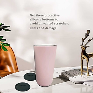 12PCS Silicone Bottom for Tumblers, Rubber bottoms for sublimation tumblers, Protective Anti-Slip Rubber Bottom with 3M Adhesive for Skinny Tumblers , Mason Jars 12oz/15oz/17oz/20oz/30oz (56mm)