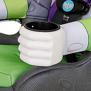 KidsEmbrace Disney Pixar Toy Story Buzz Lightyear 2-in-1 Forward Facing Booster Car Seat, Green/White/Grey