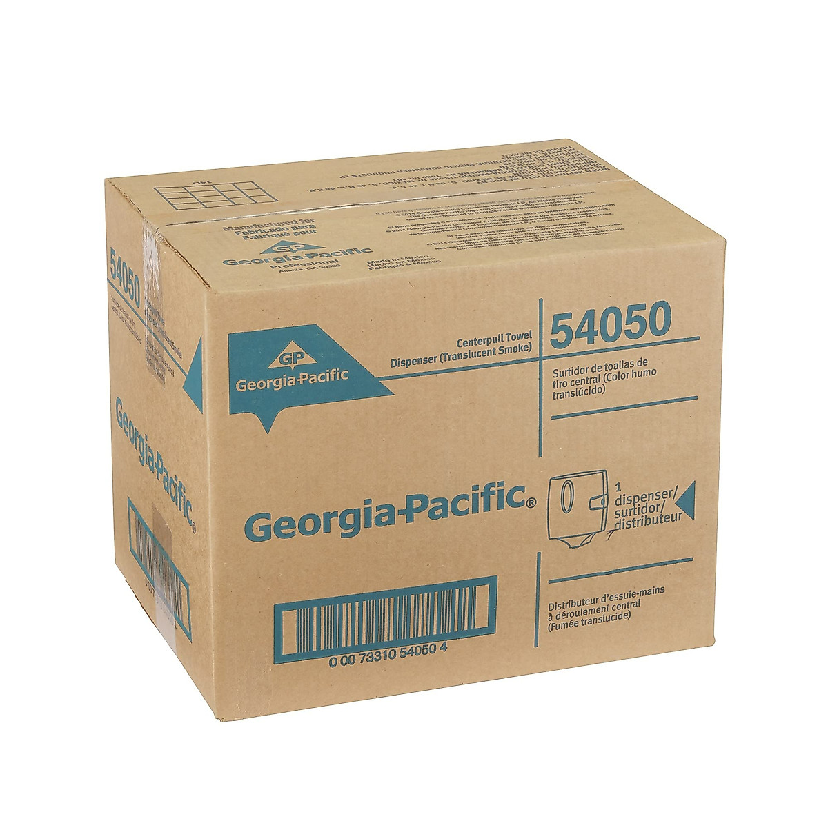 Universal Centerpull Paper Towel and Wiper Dispenser by GP PRO (Georgia-Pacific), Translucent Smoke, 54050, 10.250" W x 10.750" D x 12.625" H