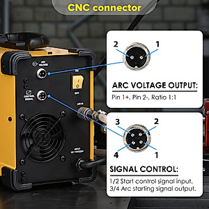 hynade CNC Plasma Cutter Blow Back, Non-HF Pilot Arc Non-Touch 110/220V Plasma Cutting Machine, THC Torch Height Control Enabled (CUT60DN)