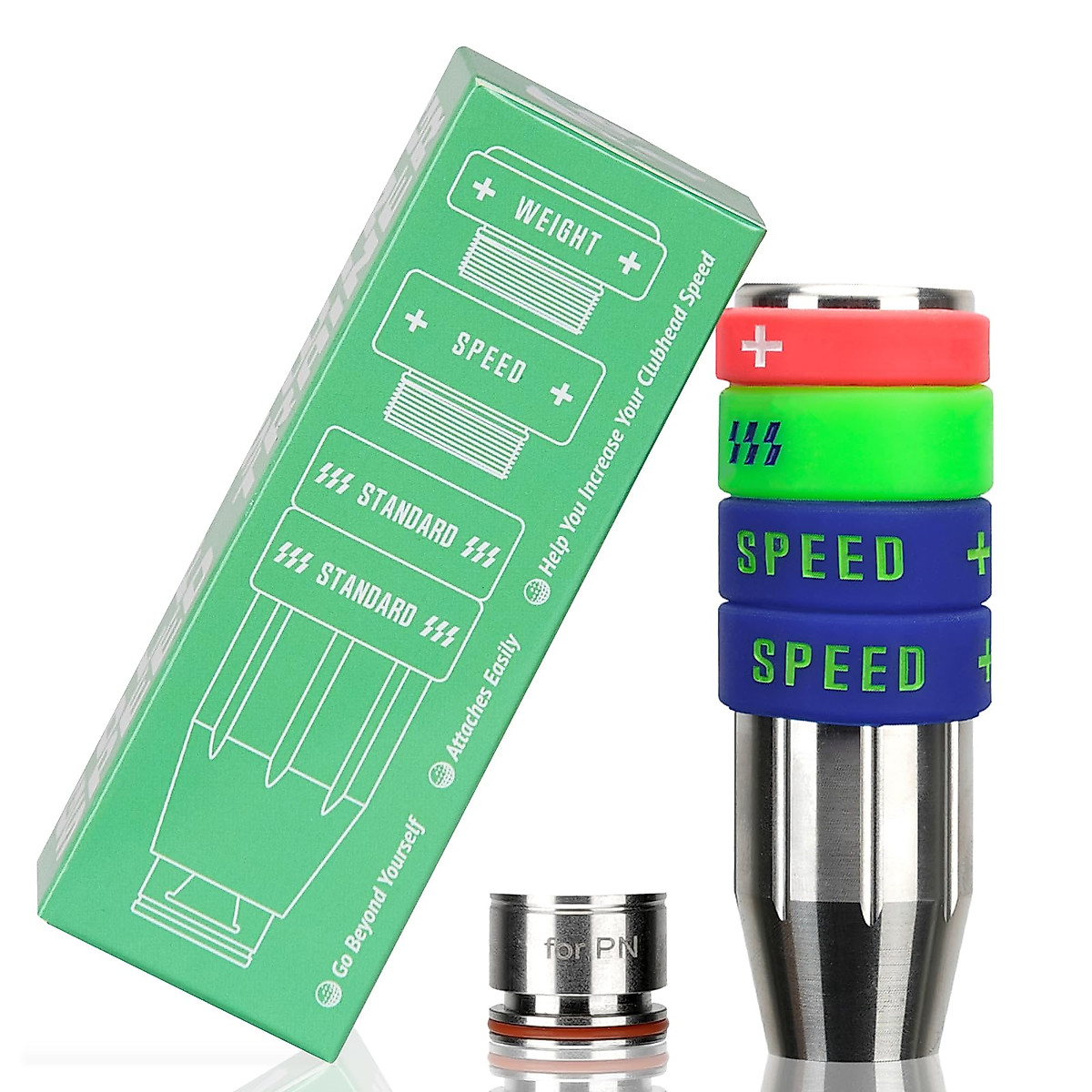 Big Crazy Golf Swing Speed Trainer Adjustable, Golf Training Equipment Three Weight Configuration Options, Golf Tempo Training Aids Connect Your Golf Clubs for Ping