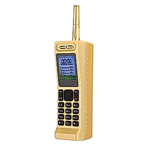 SYH&AQYE Retro Brick Cellphone, Multifunction Unlocked Big Button Mobile Phone with Four Card Slots, 1.77 Inches Main Screen, Support up to 32GB ROM, 4500mAh Battery for Home Living Room (Gold)
