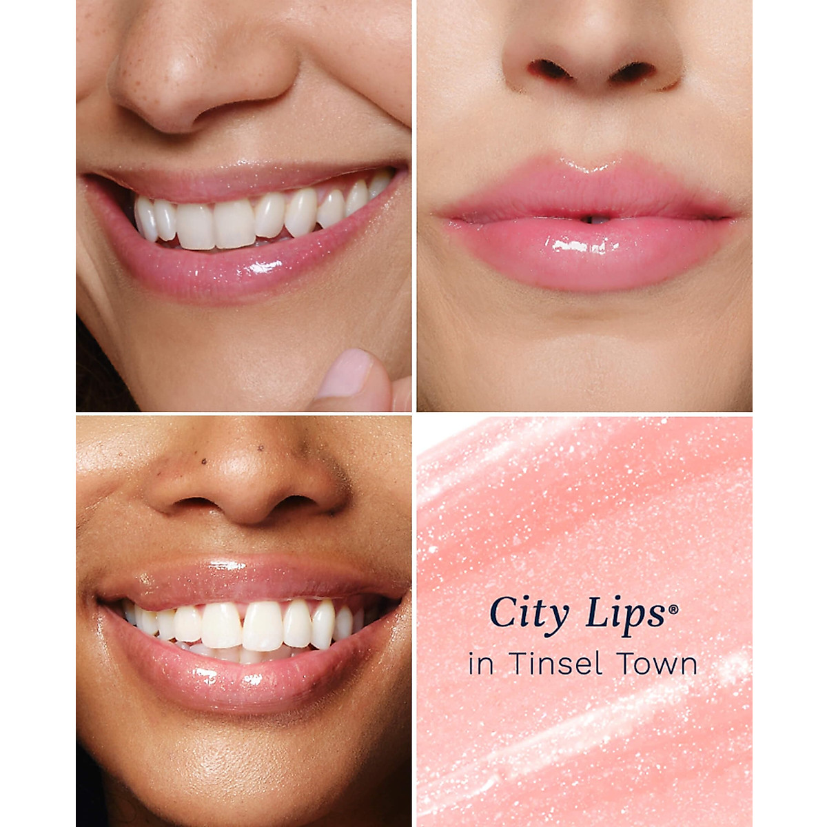 City Beauty City Lips Plumping Lip Gloss Tinsel Town - High-Shine Gloss for Fuller, Younger-Looking Lips | Hydrating & Smoothing Lip Treatment Hyaluronic Acid