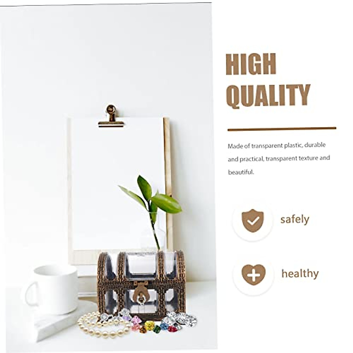 TOYANDONA 1pc Pirate Transparent Treasure Chest Pirate Toys Plastic Storage Box Mini Treasure Chest Pirate Treasure Box Pirate Candy Box Mini Pirate Treasure Chests Gold Coin Storage Case