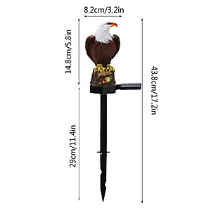 Solar Eagles Ground Plug Lawn Lamp Outdoor Courtyard Garden Decoration Lamp Solar Lights Outdoor Garden Home Decor Outdoor Patio Supplies Animal Elements Designed Glowing Lights