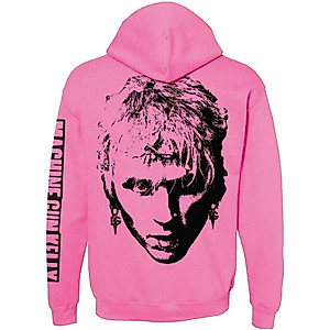 Machine Gun Kelly Hoodie Pink Face Logo Official Unisex Pink Pullover Size L