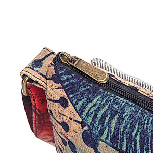 OPQRSTU Women's Retro Small Size Canvas Shoulder Bag Hippie Boho Crossbody Handbag (khaki)