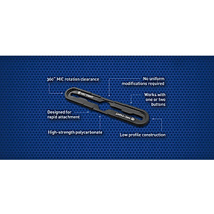 Mic+Tight The Police Mic Clip Tactical Portable Radio Mic Clip for Uniforms or Bullet-Proof Vest Carriers | Clear