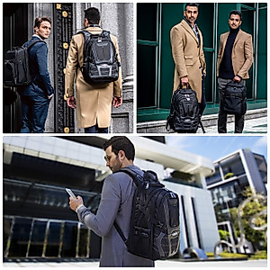 EVERKI Concept 2 Premium Business Professional 17.3-Inch Men Laptop Backpack, Ballistic Nylon and Leather, Travel Friendly (EKP133B)