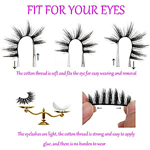 Kisslily 20 Pairs 3D False Eyelashes Pack 4 Styles Mixed Natural Look Wispy Lashes 18MM Long Fluffy Curled Faux Mink Lashes Wholesale(20 Pairs 4 Styles)