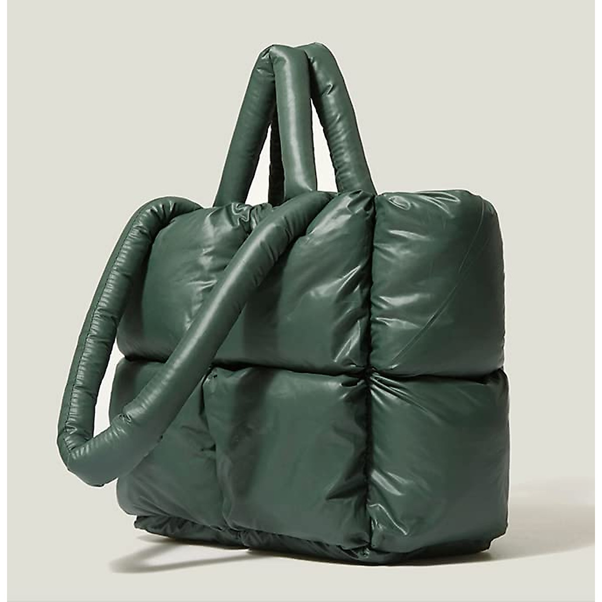 Puffer Shoulder Bag for Women Mini Down Satchel Hobo Bag Quilted Tote Bag Chic Purses 2024