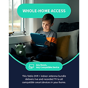 Tablo 4th Gen 2-Tuner Over-The-Air (OTA) DVR + 35-Mile Indoor TV Antenna - Watch, Pause & Record Live TV, News, Sports & Movies Throughout Your Home Over Wi-Fi - 50+ Hrs Recording - No Subscriptions