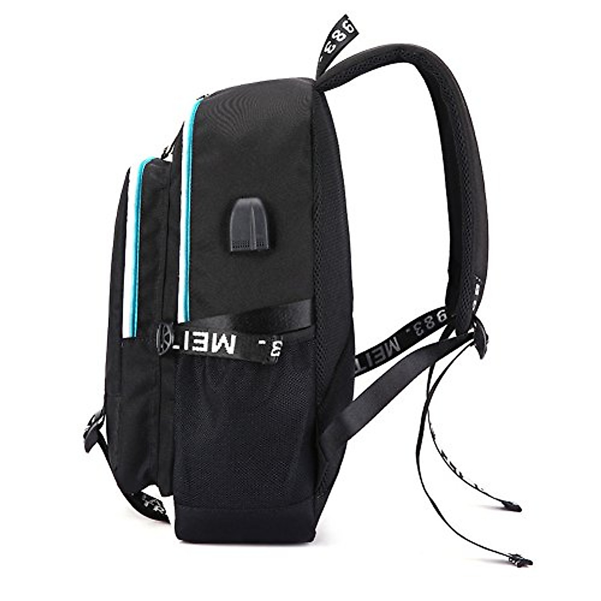 CHENMEILI SCP Printed Travel BackPack Laptop Bag College Bag Bookbag with USB Charging Port