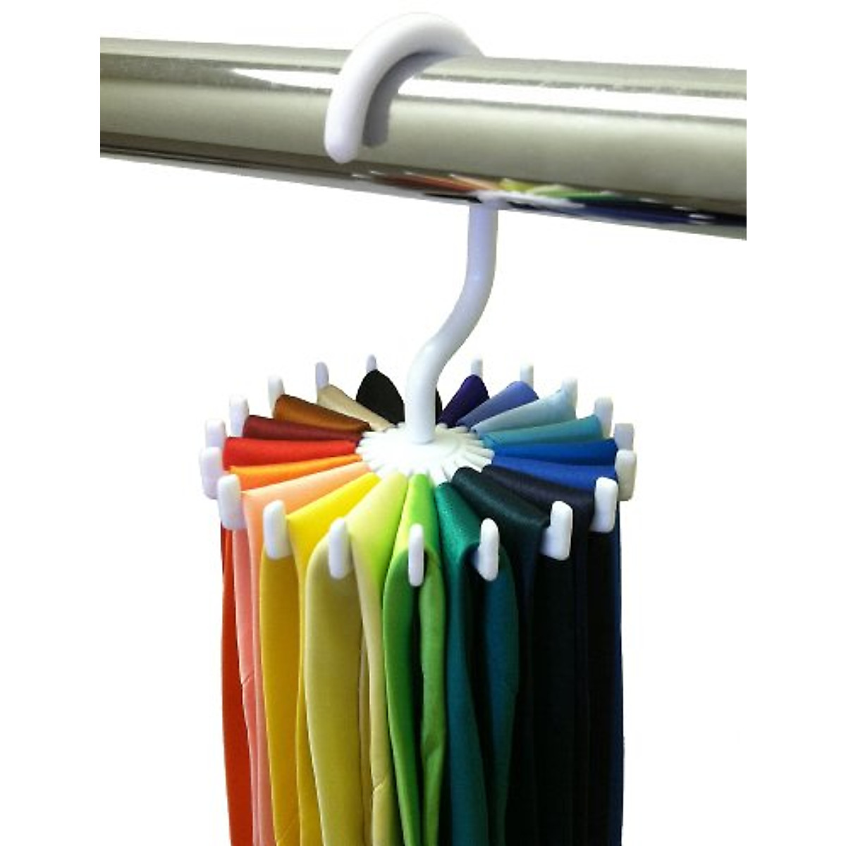 Closet Complete Twirling Tie Rack / Hanger Organizer / Belt Rack, Rotates 360 Degrees, Holds 20 Ties or Belts