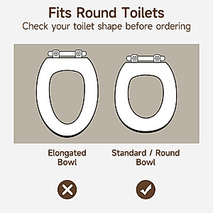 WAYES Round Toilet Seat Riser, Add 3 1/2" Height, Hinge Design & Anti-Slip Pads, 300LBS Capacity, Perfect for Seniors & Adults with Limited Mobility