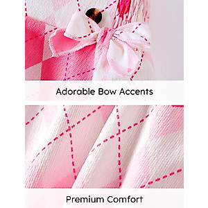 L.O.L. Surprise! Girls Clothes Dolls Print Long Sleeve Sweatshirt and Plaid Skirt Set White Clothing Set Outfits for Birthday Party Size 7-8 Years