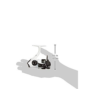 Abu Garcia Max Ice Spinning Fishing Reel, Size 5 (1523300), Right/Left Handle Position, Lightweight Construction, 4 Bearings for Smooth Operation, Ideal for Accurate, Distant Casting,Silver